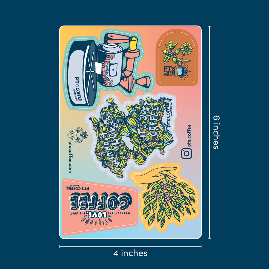 PT's Sticker Sheet – PT's Coffee